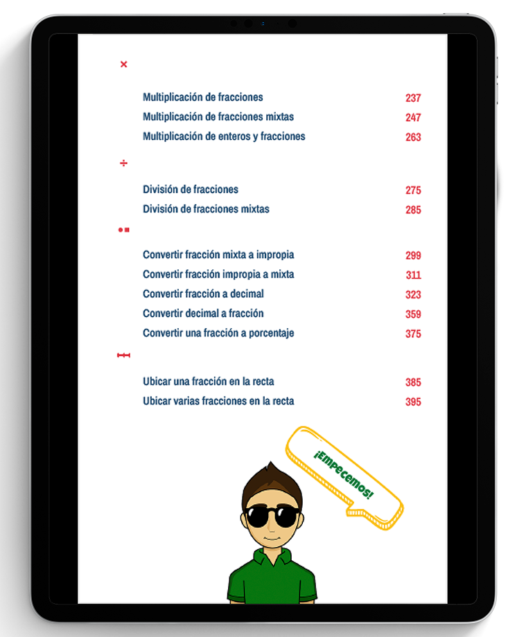 Fracciones Libro digital de matemáticas Daniel Carreón – Daniel Carreón